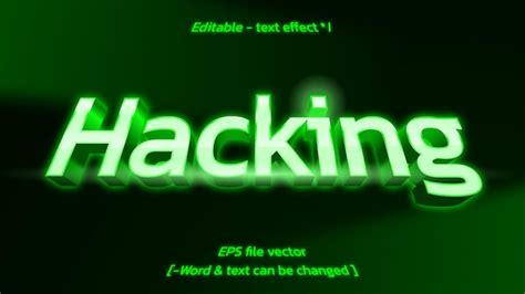 premium vector hacking text effect