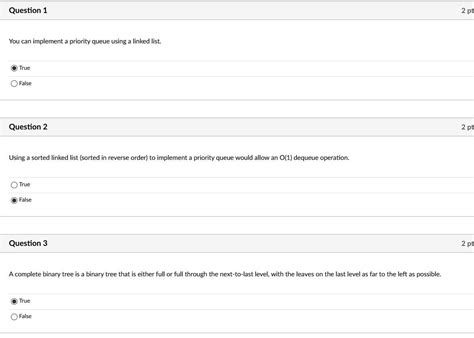 Solved Question 1 2 Pt You Can Implement A Priority Queue