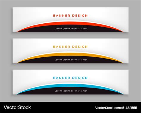 Abstract Wide Web Business Slider Template Vector Image