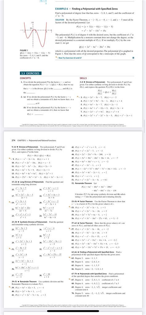 Solved EXAMPLE Finding A Polynomial With Specified Zeros Chegg