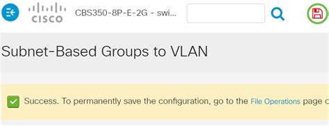 Configure Subnet Based Virtual Local Area Network Vlan Groups To Vlan