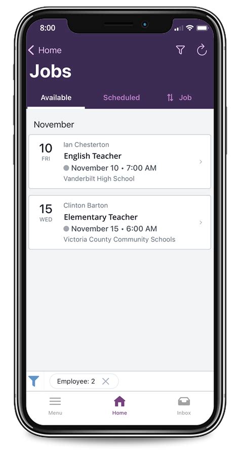 Sorting And Filtering Jobs Subs Frontline Mobile