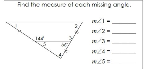 answered find the measure of each missing angle … bartleby