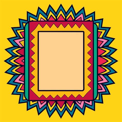 Premium Vector Rectangle Shape Colorful Frame
