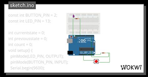 Button Ino Copy Wokwi ESP32 STM32 Arduino Simulator