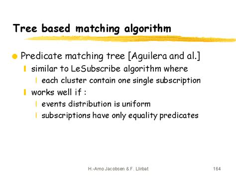 tree based matching algorithm