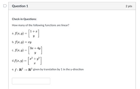 Solved Question 1 2 Pts Check In Questions How Many Of The