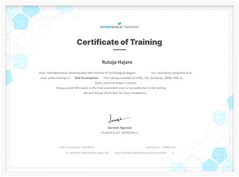 rutuja hajare on linkedin webdevelopment html css js bootstrap dbms php internshala…