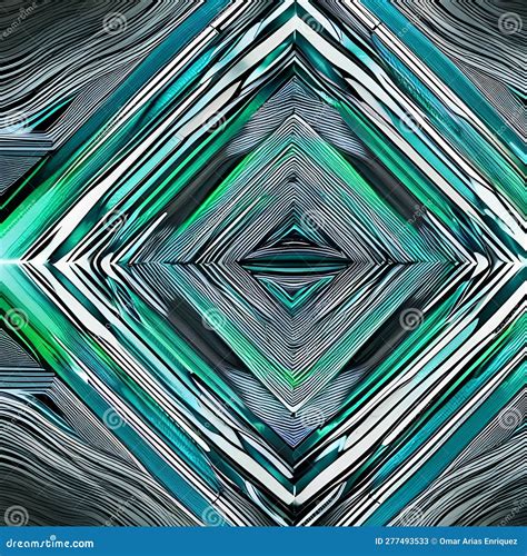 An Abstract Design With Interlocking Diamonds In Shades Of Green And Blue5 Generative Ai Stock