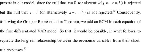 we report the results of johansen´s maximum eigenvalue test λ max