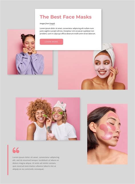 The Best Face Masks Html Website Builder