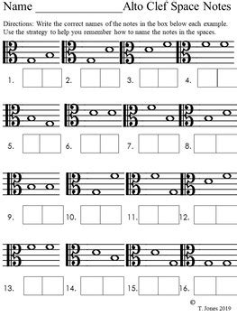 Music Worksheets Alto Clef Note Reading Worksheets {lines Spaces}