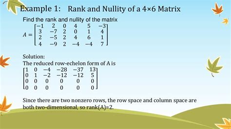 rank nullity theorem