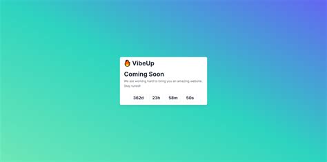 Vibeup Tailwind Css Coming Soon Html Template By Myrastudio Codecanyon