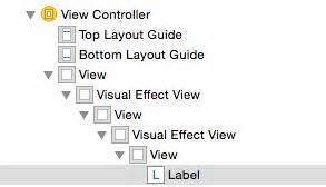 Ios How To Implement Visual Effect Views In Interface Builder Stack Overflow