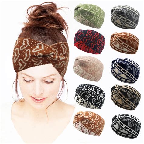 Женская вязаная повязка на голову | AliExpress