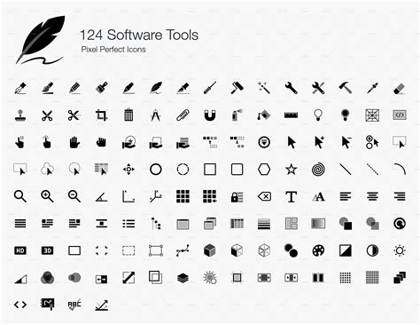 1301 Glyph Vector Icons Icons Graphicriver