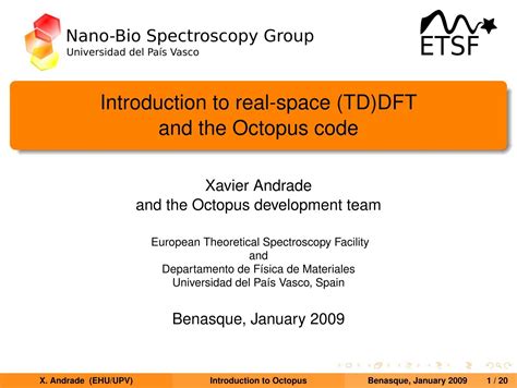 introduction to real space td dft and the octopus code