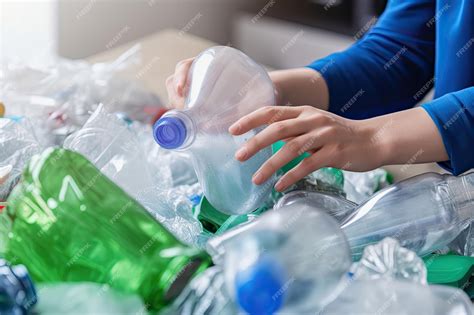 Premium Photo An Ai Generated Sorting Empty Plastic Bottles On A Table