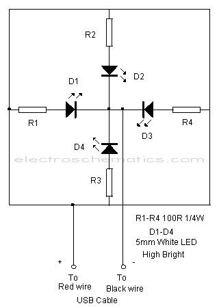 USB Lamp Circuit ElectroSchematics