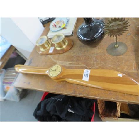 Wood Quartz Propeller Clock Made In Germany