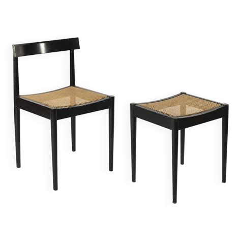 Ensemble Chaise Et Tabouret De Nauer And Knöpfel 1959 Suisse Selency