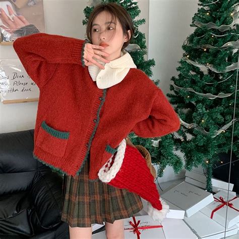 린다걸 코디세트배색 니트 가디건체크 플리츠 미니스커트 세트 데이트 가을 겨울 상하의세트 옷코디 셋업 가디건스커트세트