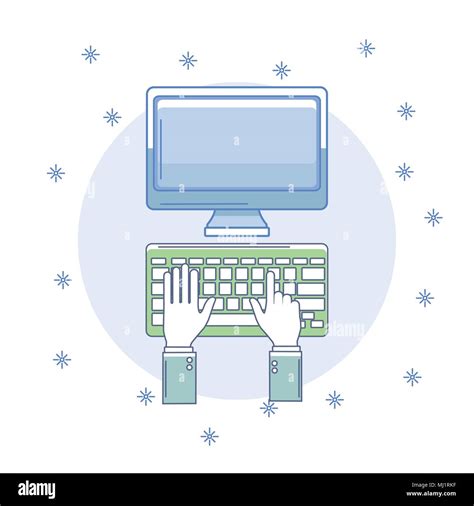 hands using computer stock vector image and art alamy