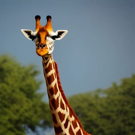 무료 사진 긴 목에 기린 머리 Giraffa 인공 지능 예술