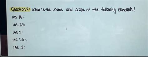 Solved What Is The Name And Scope Of The Following