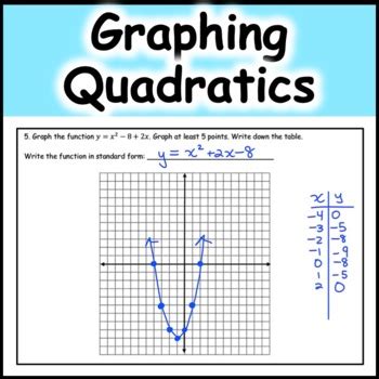 Graphing Quadratic Equations Practice In Algebra Common Core TPT