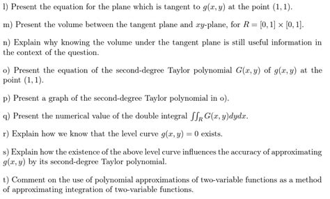 Solved J Present A Graph Of The Function Gxyx2y22xy