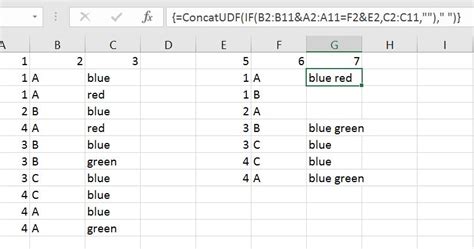 Excel Joinconcatinate Column Text Based On Criteria Stack Overflow