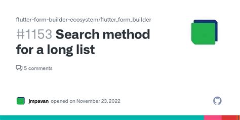 Search Method For A Long List · Issue 1153 · Flutter Form Builder