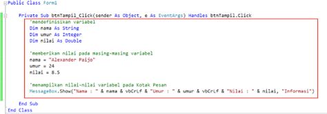 Pengertian Tipe Data Data Type Dan Mengenal Tipe Data Pada Visual
