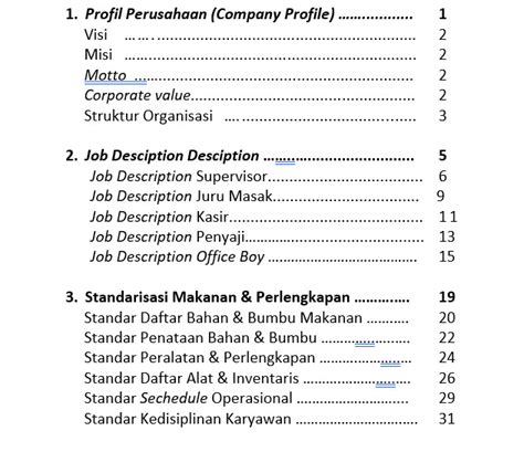 PAKET SOP FLOWCHART FORM Restoran Rumah Makan Belajar Mart