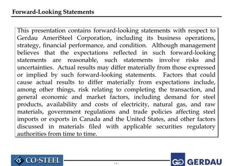 Ppt Forward Looking Statements Powerpoint Presentation Free Download