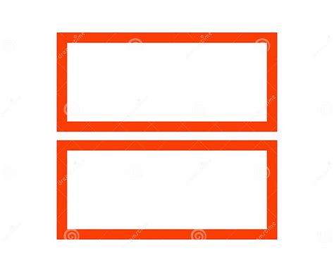 Rectangle Geometric Shapes Outline Stroke Orange Symbol Stock Illustration Illustration Of