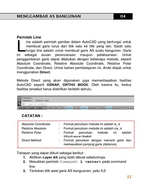 Modul Panduan Belajar Autocad Pdf Metode And Bahan Ajar Komputer
