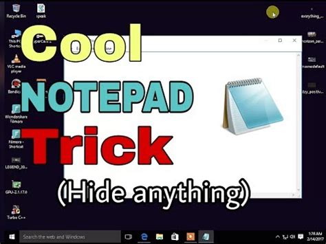 How To Lock Or Hide Anything Only Using Notepad Best Notepad Trick Create A Secret Folder