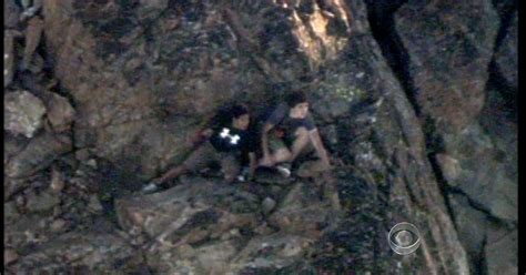 Two Teens Stranded 8000 Feet Up On Cliff Rescued By Chopper Cbs News