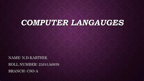 computer langauges pptx