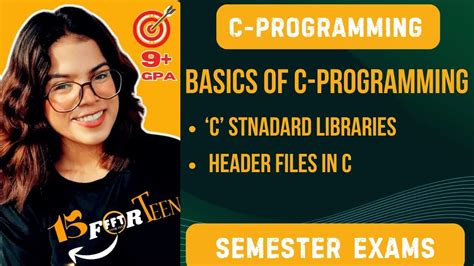 C Programing Basics Of C Programming C Standard Libraries Header