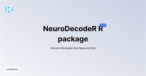 Neurodecoder R Package Documentation R Packages
