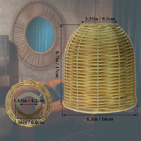 Wicker Lamp Shades Replacement Rattan Lamp Shade Retro Small Wicker