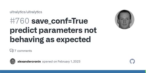 Saveconftrue Predict Parameters Not Behaving As Expected · Issue 760