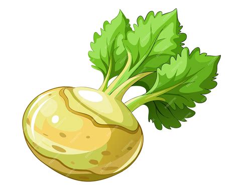 Celeriac Vector Illustration Isolated In White Background Premium Ai