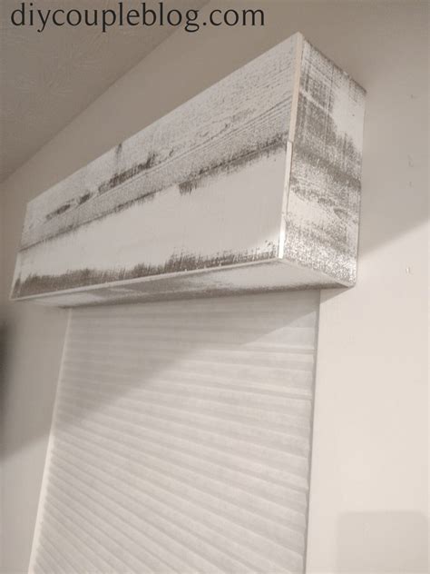 Make A Window Cornice Easy Diy With Whitewash Barn Wood Diy Couple Blog