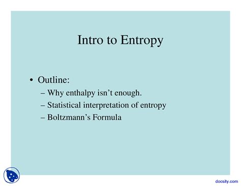Entropy Chemical Principles Lecture Slides Docsity