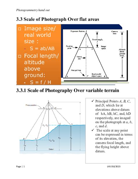 Pdf Photogrammetry Handout